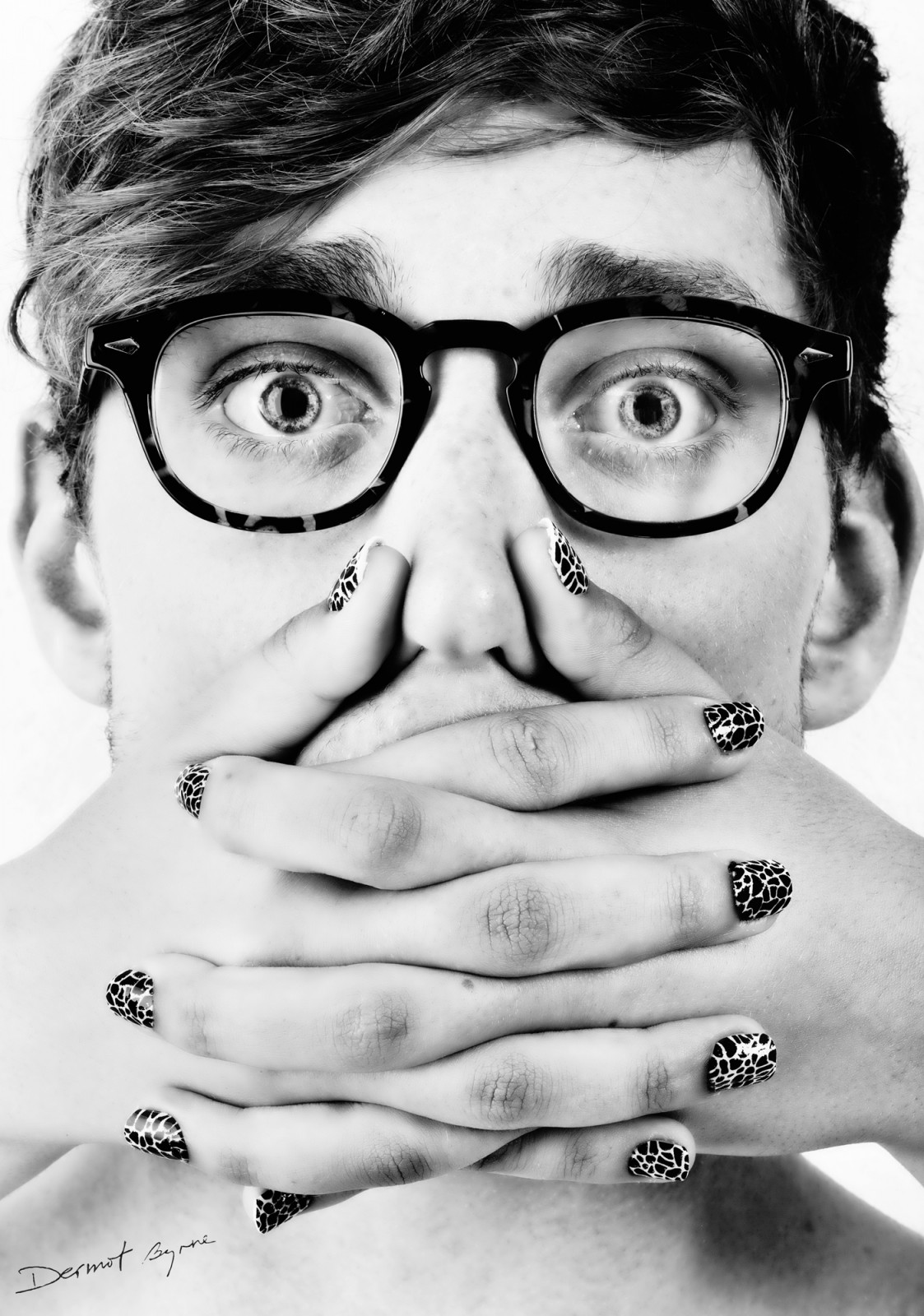 fashion-portfolios-model-face-with-hands | Dermot Byrne Photography Ireland
